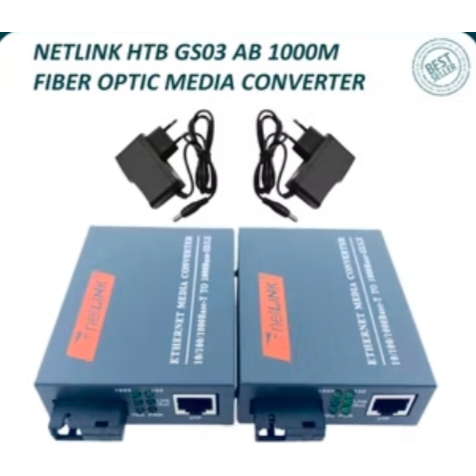 Fiber Optic Device Media Converter NETLINK HTB-GS-03 A+B 1000Mbps Mode ...