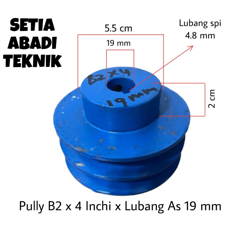 POLI Fan Rope Pulley/ Fan Rope Pully/ Poly Fan Rope B2x4 Inches x Axle ...