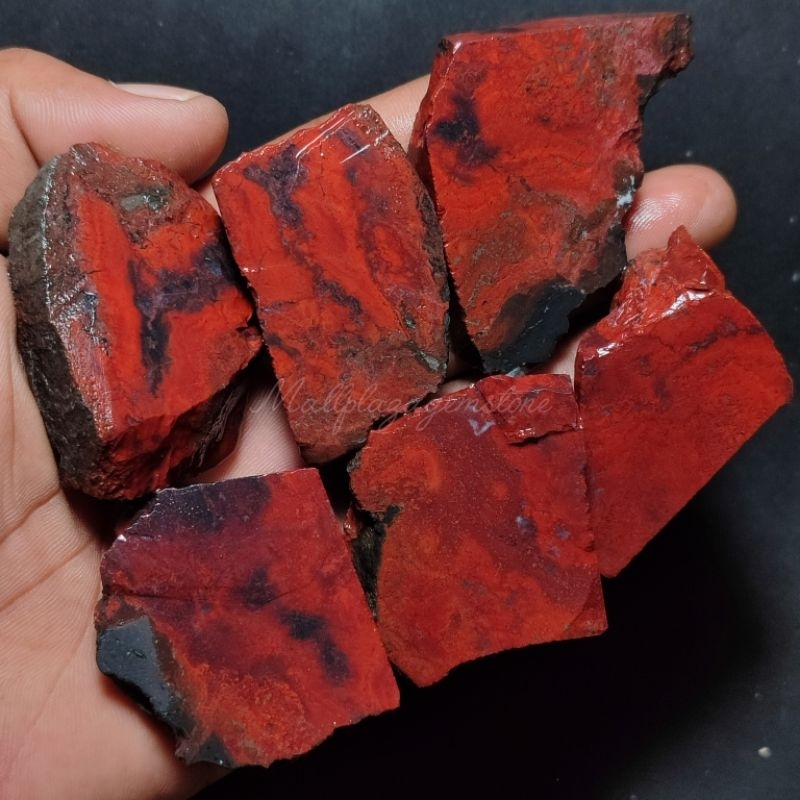 MERAH Original red iron badar stone super HQ qualitynatural (magnetic ...
