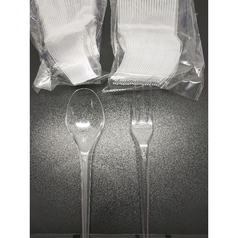 Universal Long Clear Plastic Cutlery (25pcs) | Shopee Malaysia