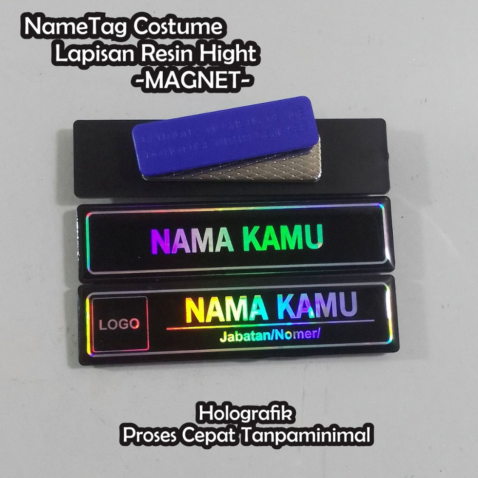 Name Tag Resin Holographic Chest Nameplate Pns Security Doctor Nurse ...