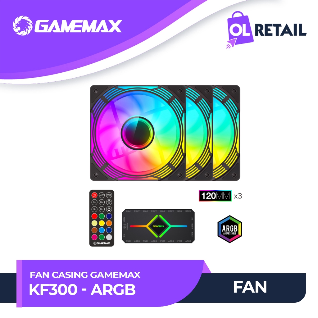 Gamemax KF300 Fan Casing - ARGB - Black | Shopee Malaysia