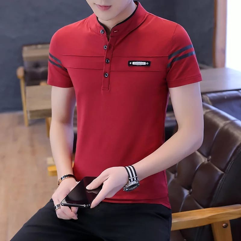 Flix Empire Men's Short Sleeve Distro Collar T-Shirt Cool T-Shirt ...