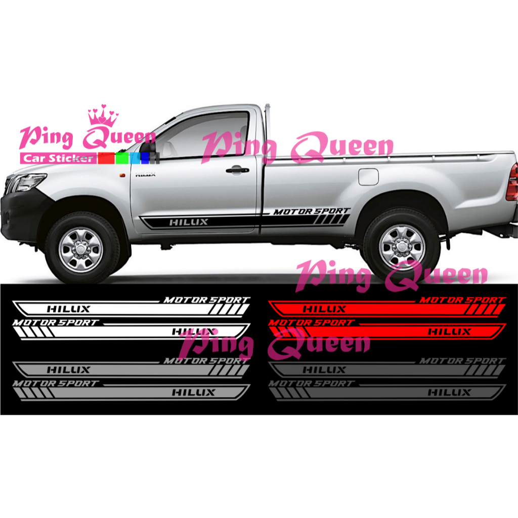 Hilux single cabin car sticker cutting sticker for toyota hilux car ...
