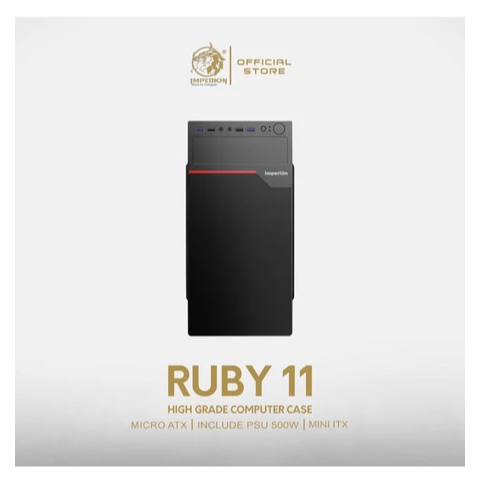 Imperion Ruby 11 PC Case M-ATX including Black PSU 500 Watt + Rear ...