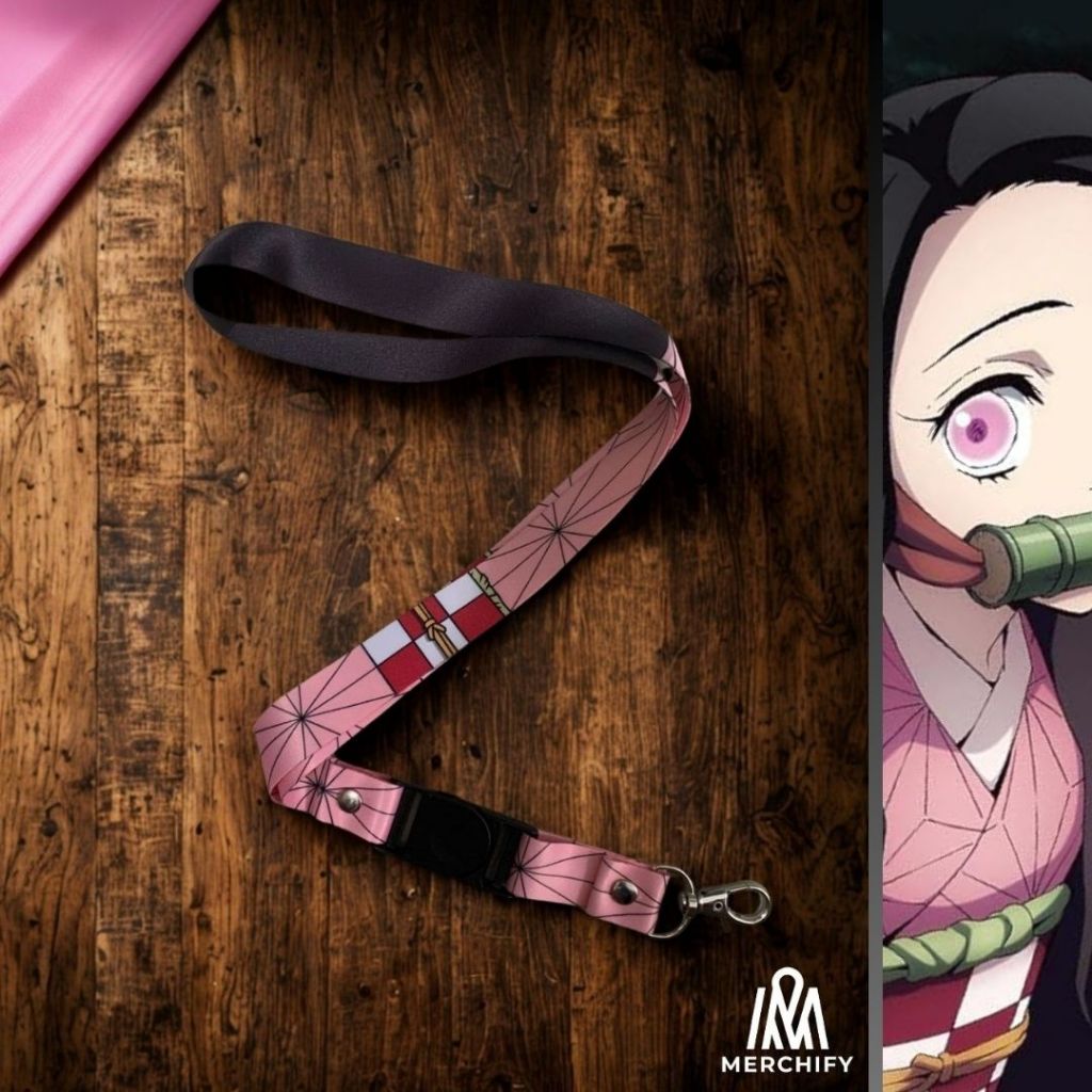 NEZUKO Demon Slayer Lanyard Anime Merchandise ID Card Rope (unofficial ...