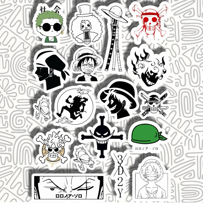 Aesthetic Onepiece Anime Vinyl Sticker || Luffy Zoro sticker | Shopee ...