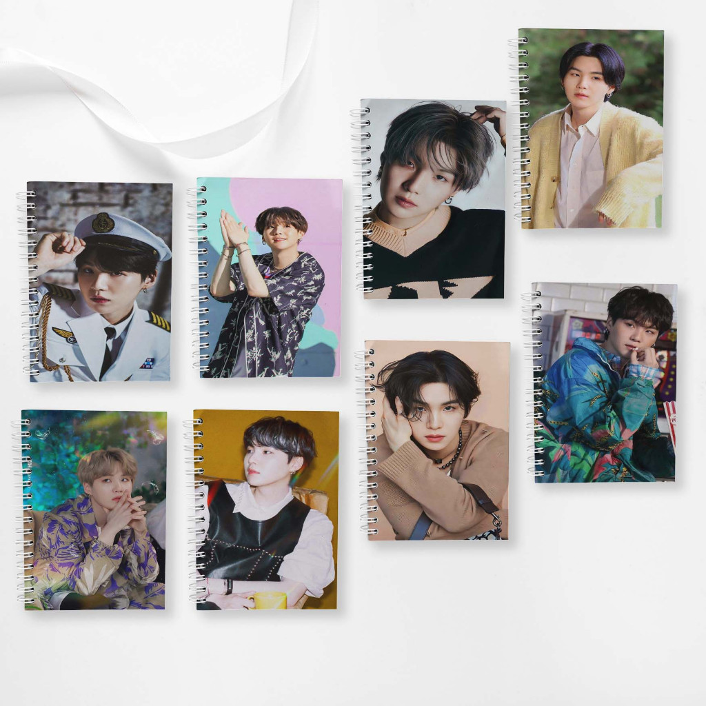 Large Spiral Note Book (10 cm X 14 cm) Suga BTS Edition Custom A6 ...