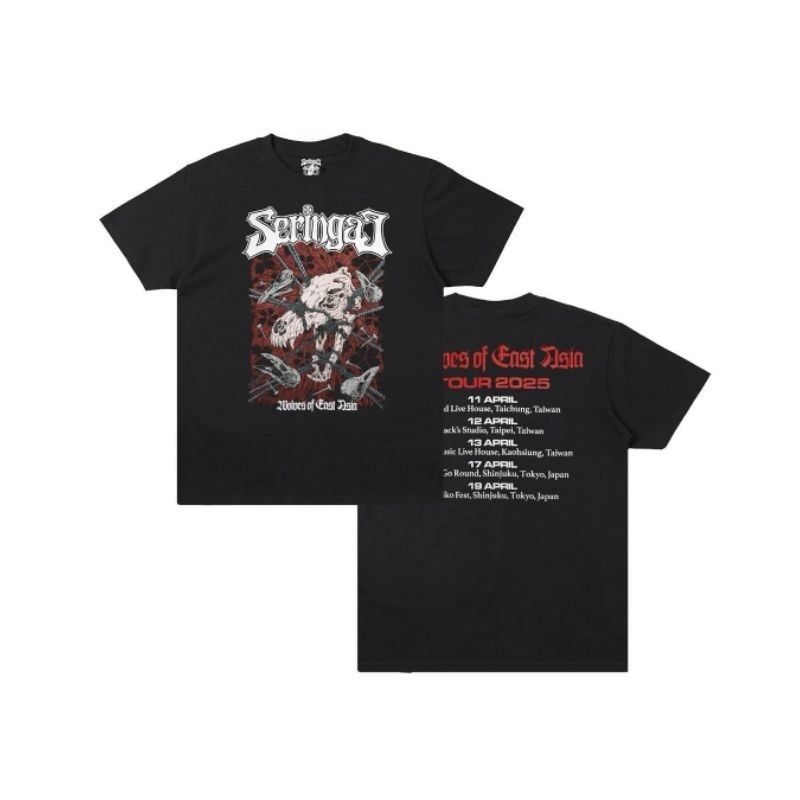 ORIGINAL T SHIRT SERINGAI - WOLVES OF EAST ASIA TOUR 2025 RELEASE BY ...