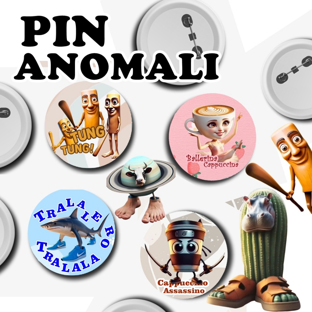 Italian Anomaly Pin Brainrot Tung Sahur Ballerina Cappuccino Assasino ...