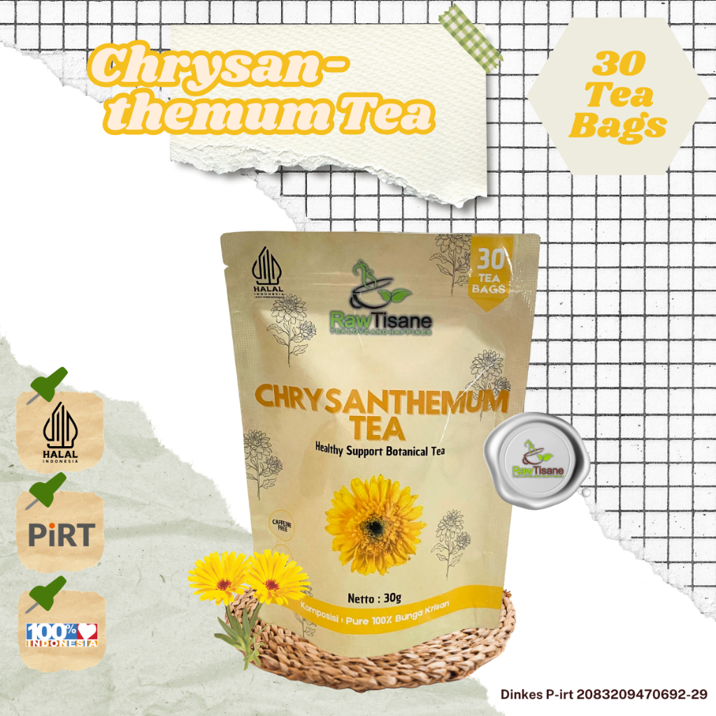 RAW TISANE Chrysanthemum Tea: Chrysanthemum Flower Tea Bags All ...