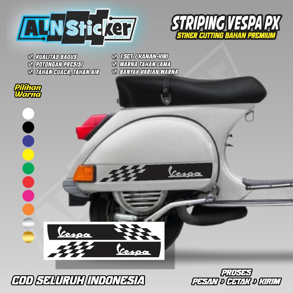 Cutting stickers for vespa px / cool vespa px motorbike striping ...