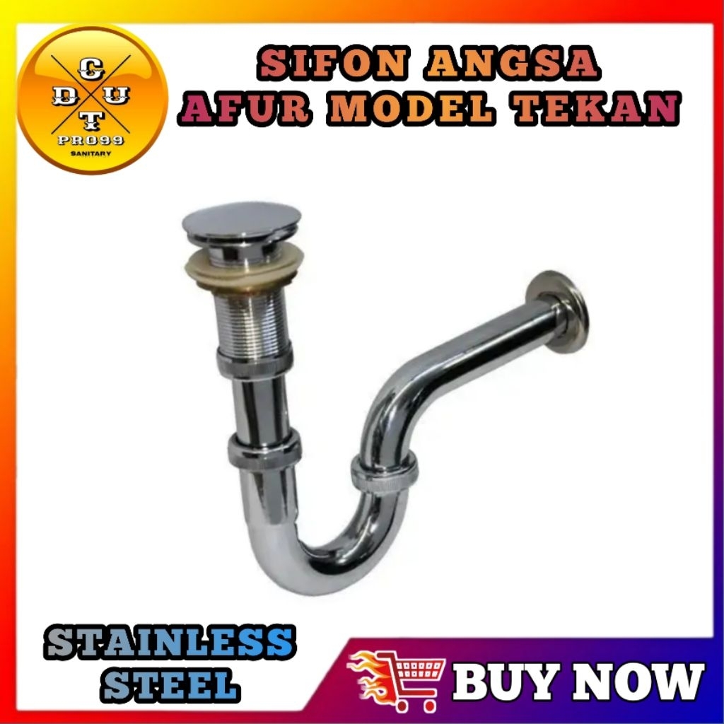 Afur Sink Siphon Press On Of Stainless Steel Washbasin Gooseneck Pipe ...