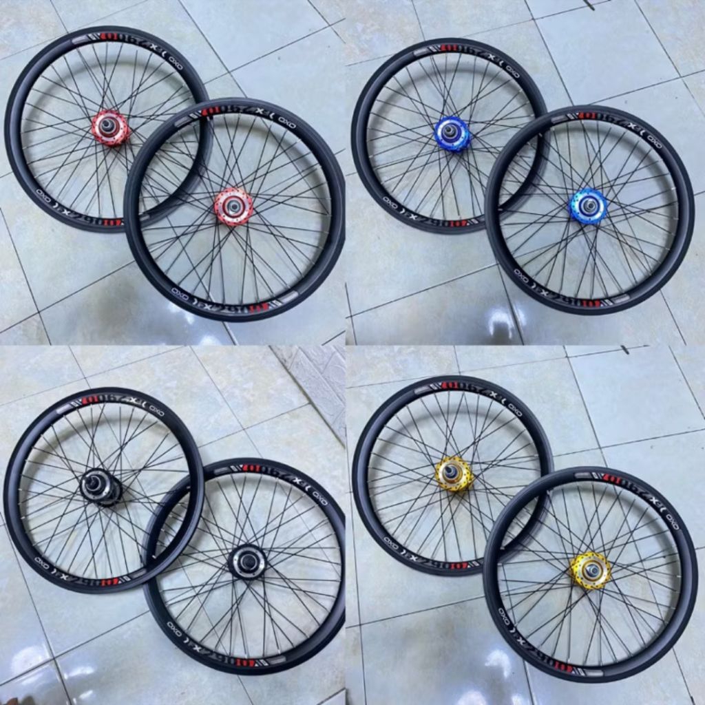 Wheelset 20 inch oxo folding BMX bike 36H 3cm Double wall | Shopee Malaysia