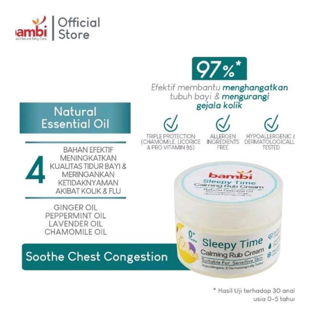 Bambi Sleepy Time Calming Rub Cream 40g | Shopee Malaysia