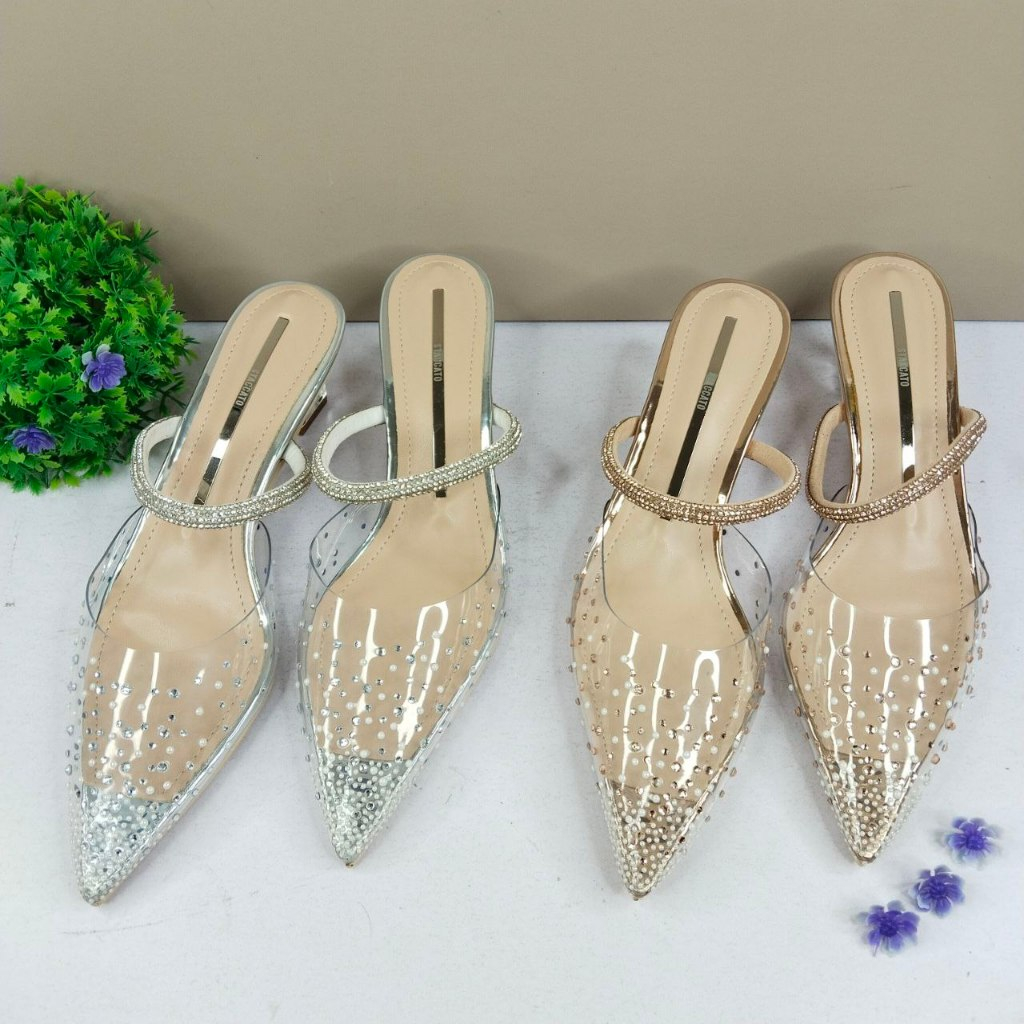Staccato Vinyl Crystal Heels STC 6A2023-1 - 4cm | Shopee Malaysia