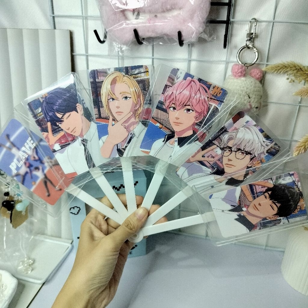 (CUSTOMABLE) PLAVE Toploader Folding Fan, Yejun Noah Bamby Eunho Hamin, / Kpop Toploader Fan ...