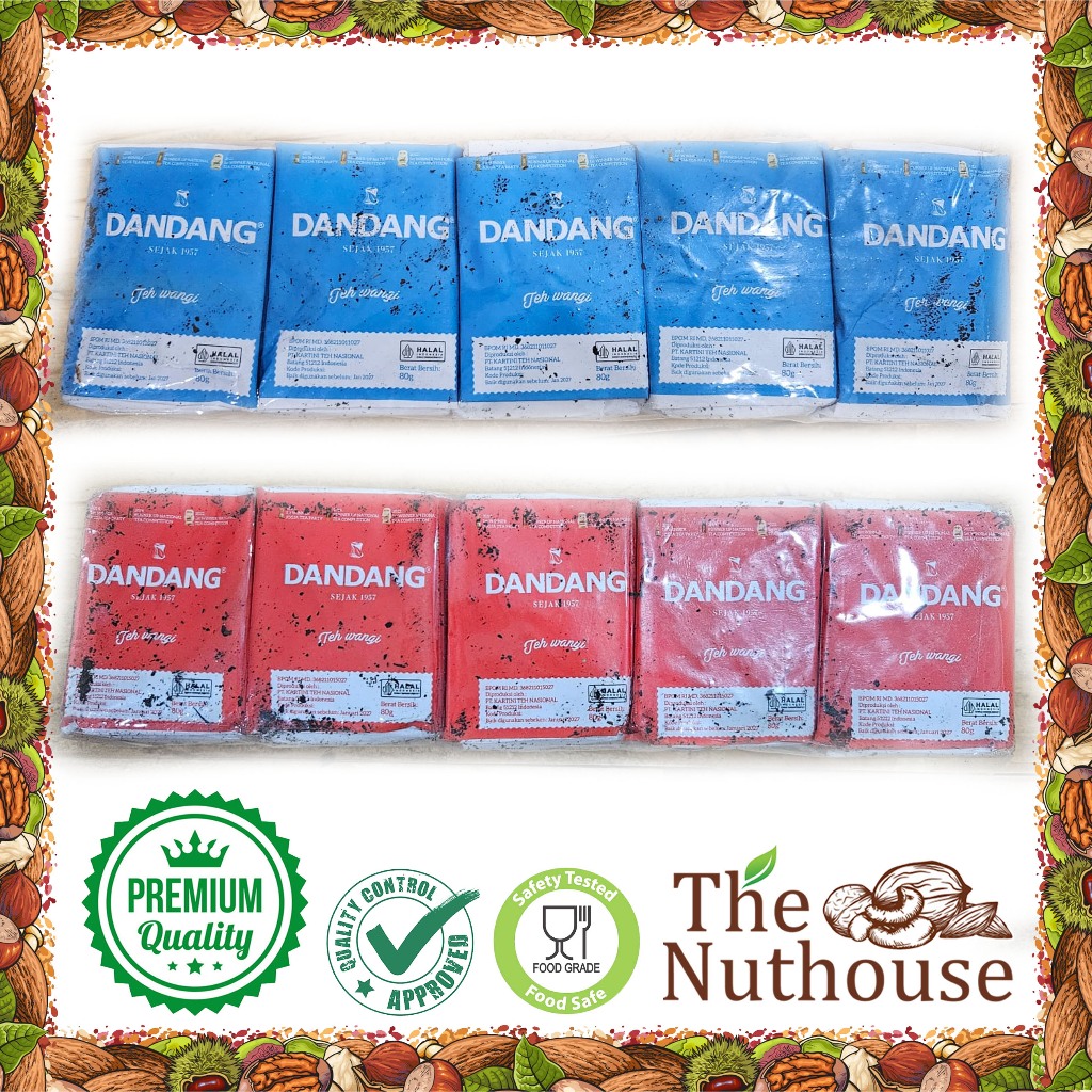 MERAH DANDANG Tea / Tubruk Tea Cap Dang - Red / Blue Color 80gr x 5 ...