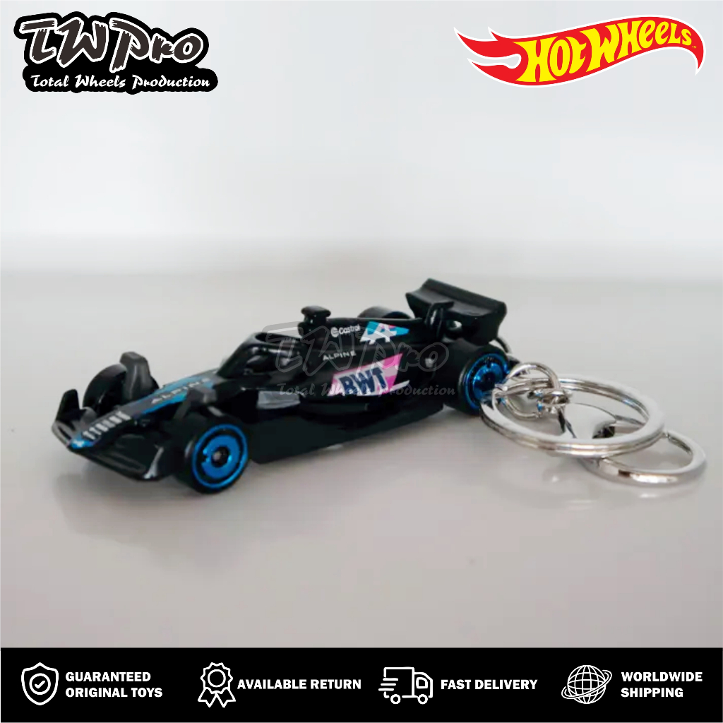 GANTUNGAN HOT WHEELS KEYCHAIN Formula 1 Alpine BWT - F1 - BLACK PINK ...