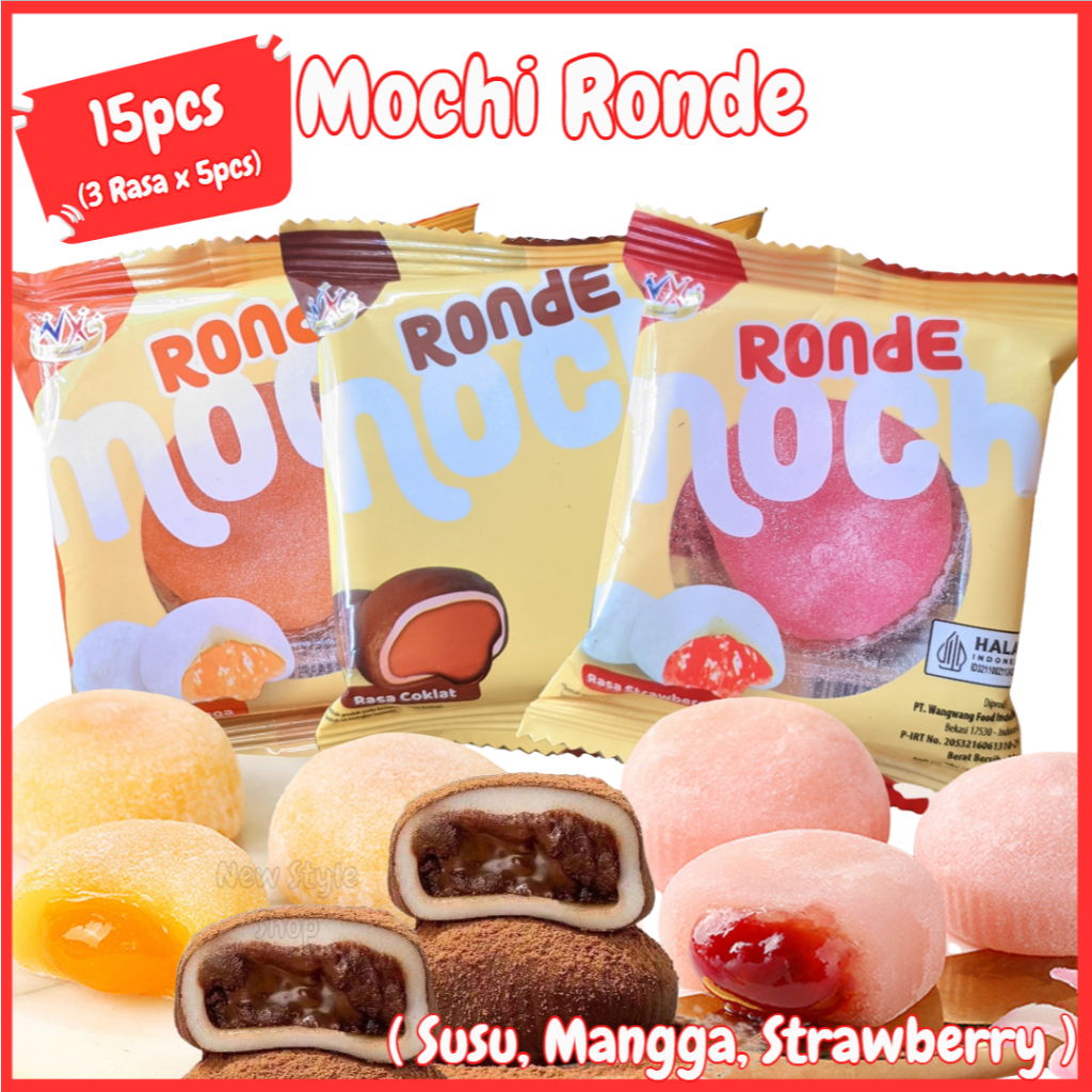 [ HALAL ] Mochi Ronde Filled with Chocolate, Mango, Strawberry Jam Mix ...