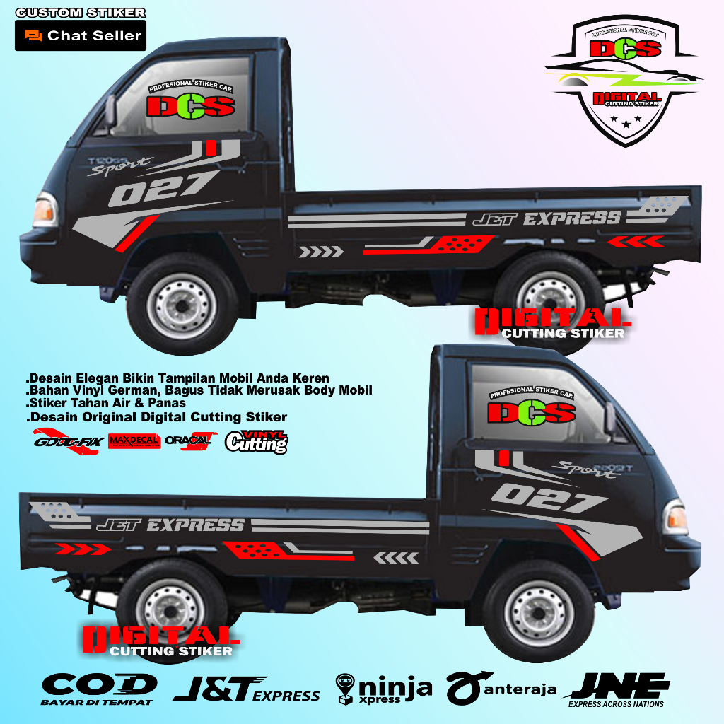 Pickup Car Sticker Pickup INDONESIA Cutting List Sticker Pickup Car ...