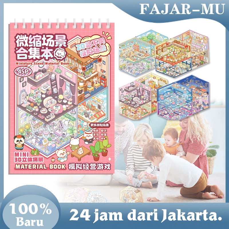 DIY 3D Miniature Scene Stickers Notebook Stickers | Shopee Malaysia