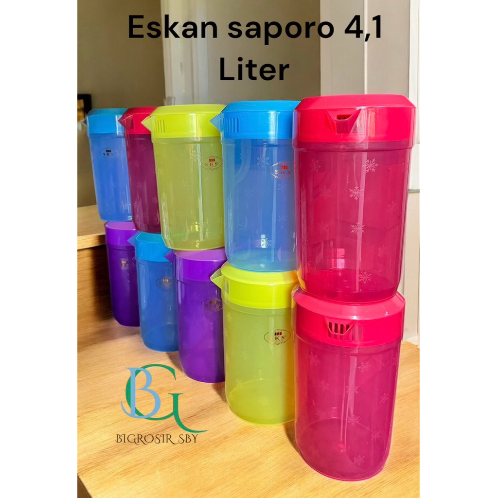 4 LITER ICE / THICK PLASTIC COLOR ICE / 4 LITER WATER JUG / JUMBO ...