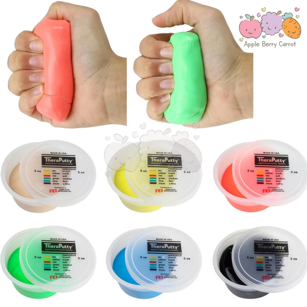 LILIN CanDo Theraputty Plus Hand Exercise Putty Set, 2oz - Thera putty ...