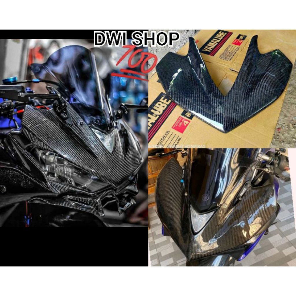 Yamaha R25 v1 Carbon Kevlar Headlamp Cover | Shopee Malaysia