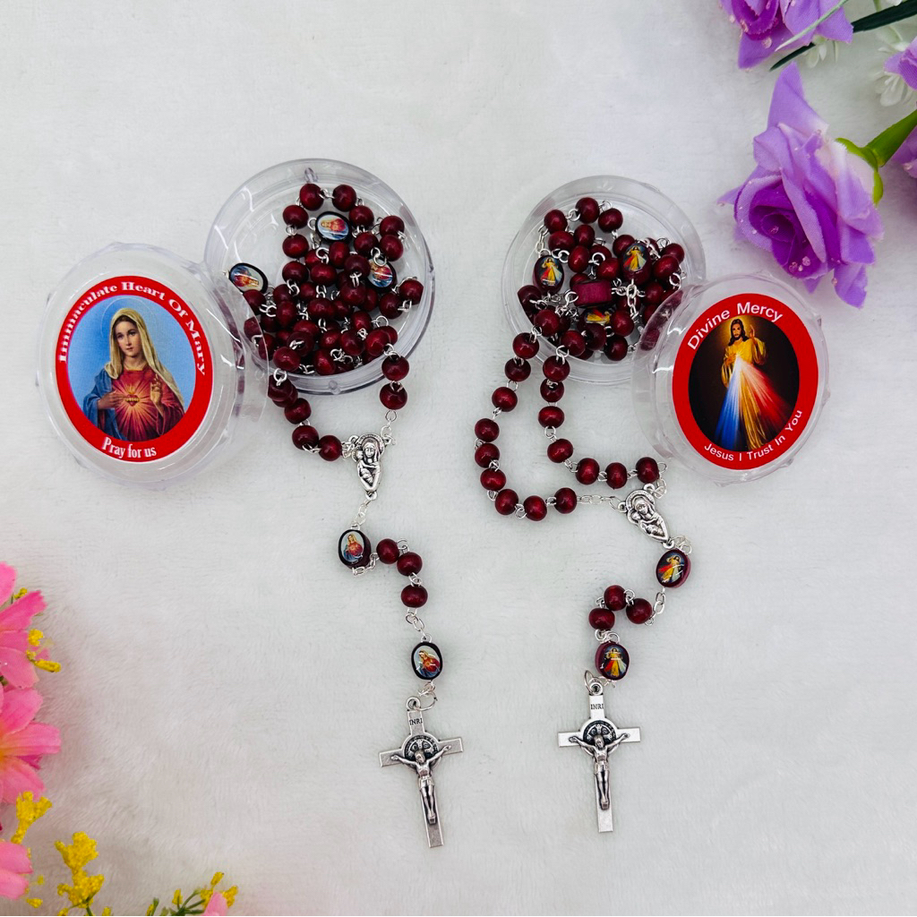 8mm picture divider wooden rosary | Shopee Malaysia