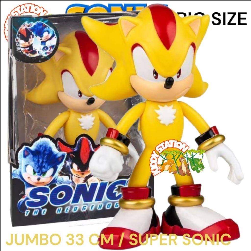 Sonic The Hedgehog Jumbo Action Figure 33cm Super Sonic Super Shadow ...