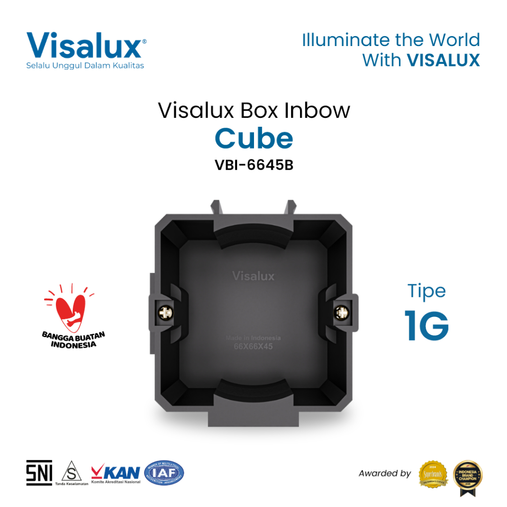 Visalux Cube Box Inbow Box Switch & Socket 1G (CUBE-VBI6645B) | Shopee ...