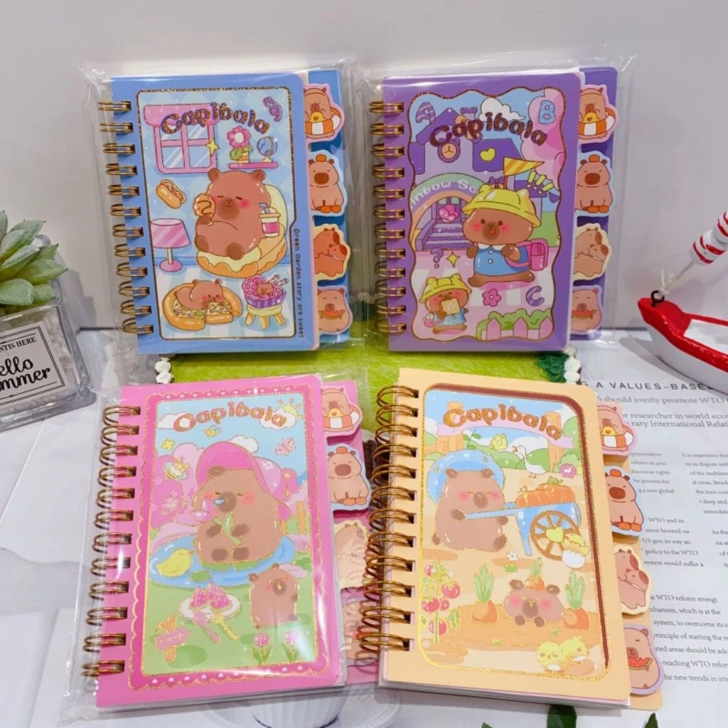 DYPACK Notebook A7 Ring: Contemporary Diary CapyBara x Stitch Labubu ...