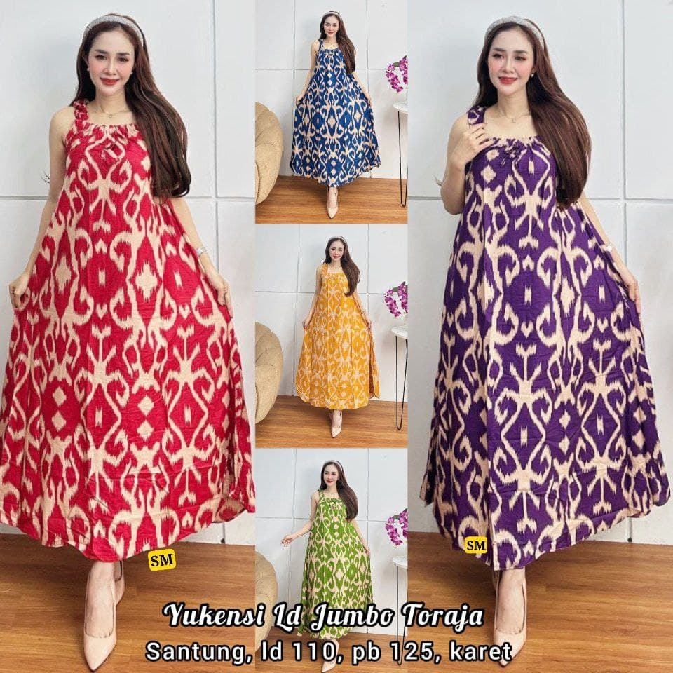 Latest Long Yukensi Daster with Toraja Motif | Shopee Malaysia