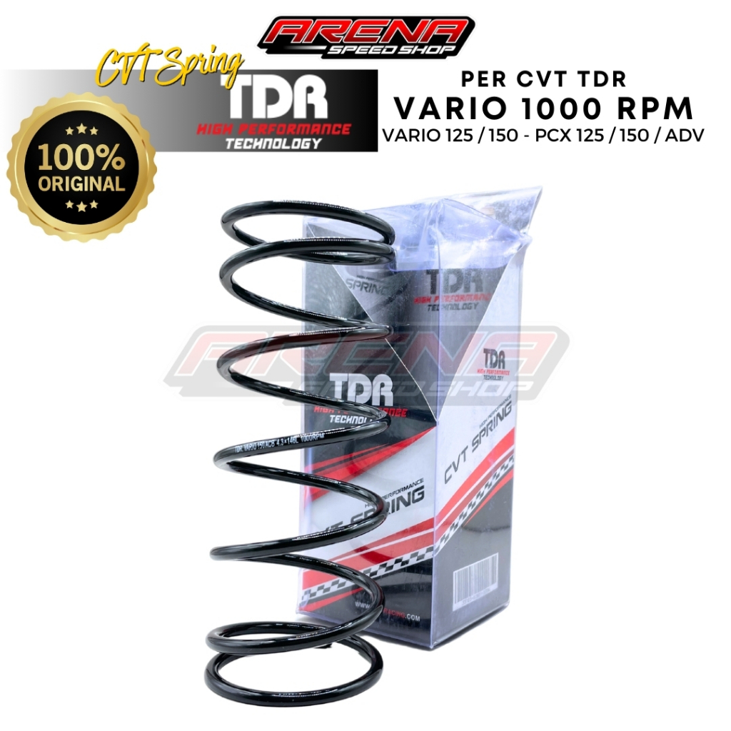TDR Racing CVT Spring VARIO 150 Black - Per CVT PCX ADV 150 1000 RPM ...