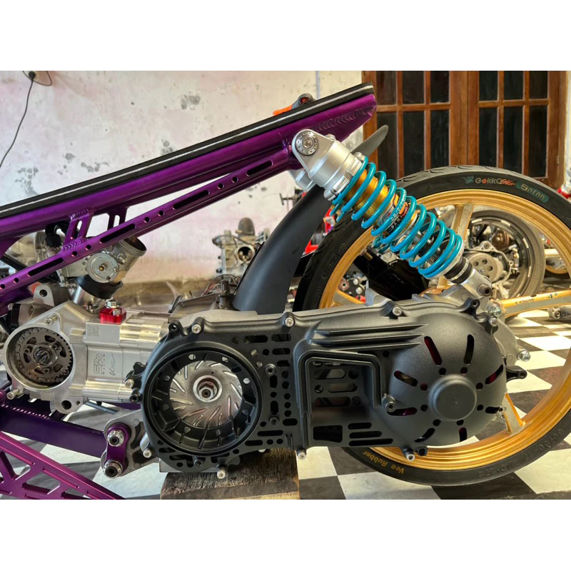 Bak BLOCK CVT AEROX NMAX OLD COAK CUSTOM FULL POWDER COATING BLACK DOFF ...