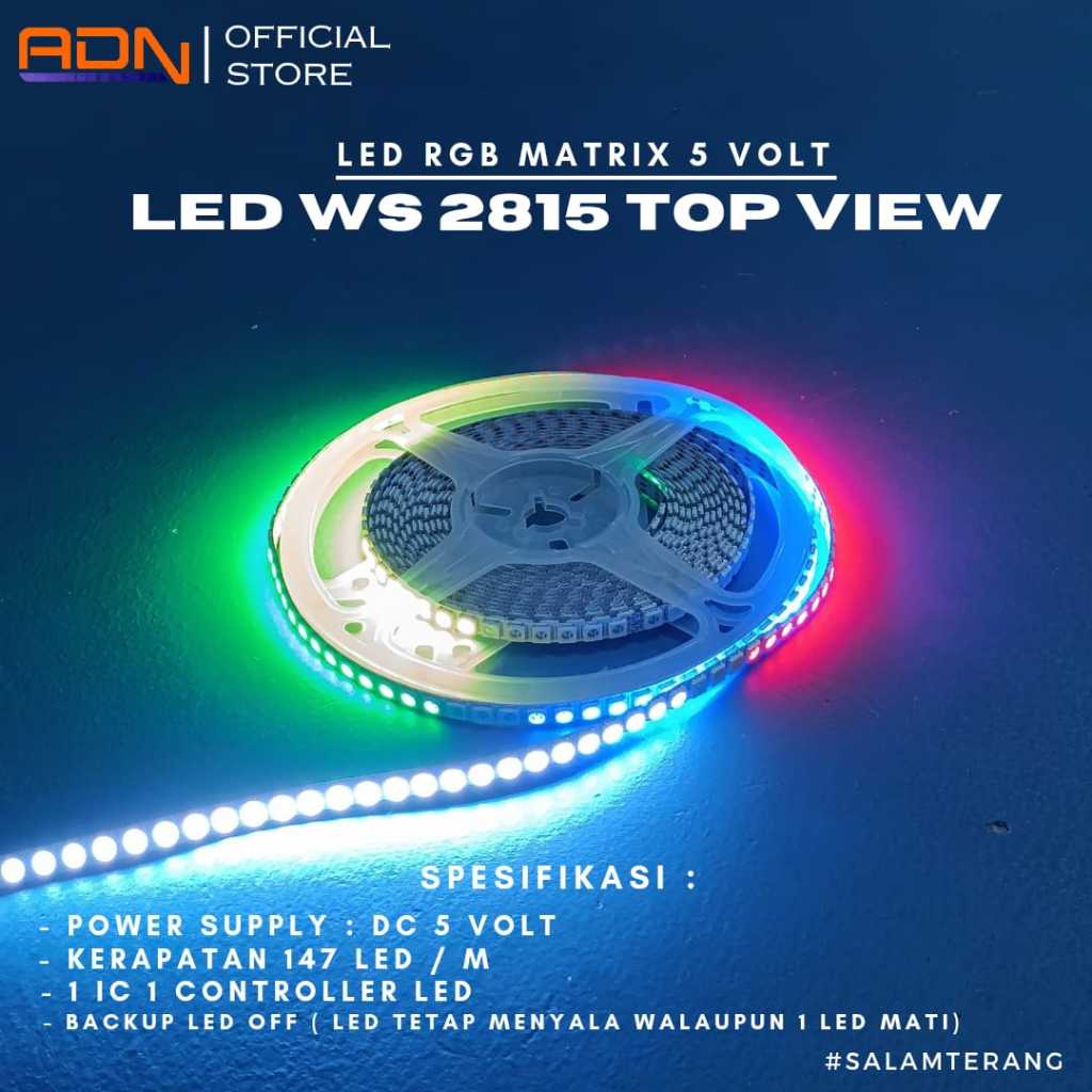 ADN LED Strip roll RGB MATRIX WS2815 5V extra 5050 7mm custom pcb DRL ...