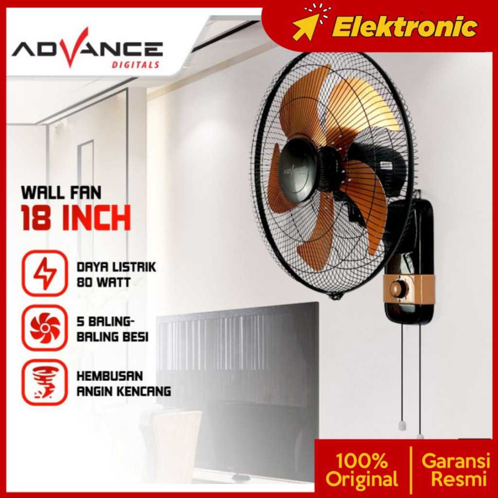 Advance WF-1835 18 inch 5 blade stainless Tornado fan Swing wall fan ...