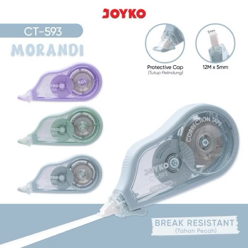Tip-ex Joyko CT-573 Paper / Correction Tape Morandi 12m x 5mm (1 pcs ...