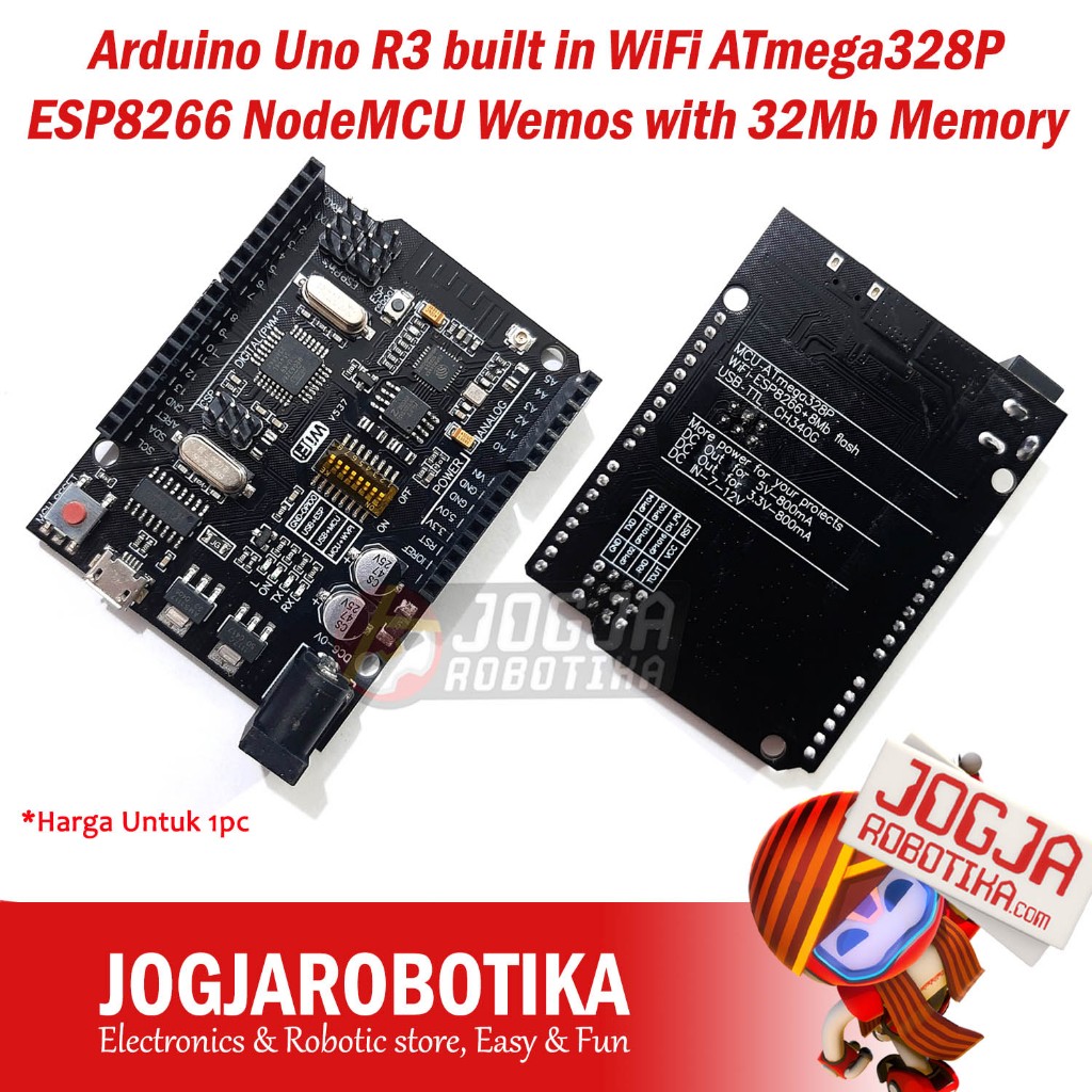 Arduino Uno R3 Built In Wifi Atmega328p Esp8266 Nodemcu Wemos With 32mb