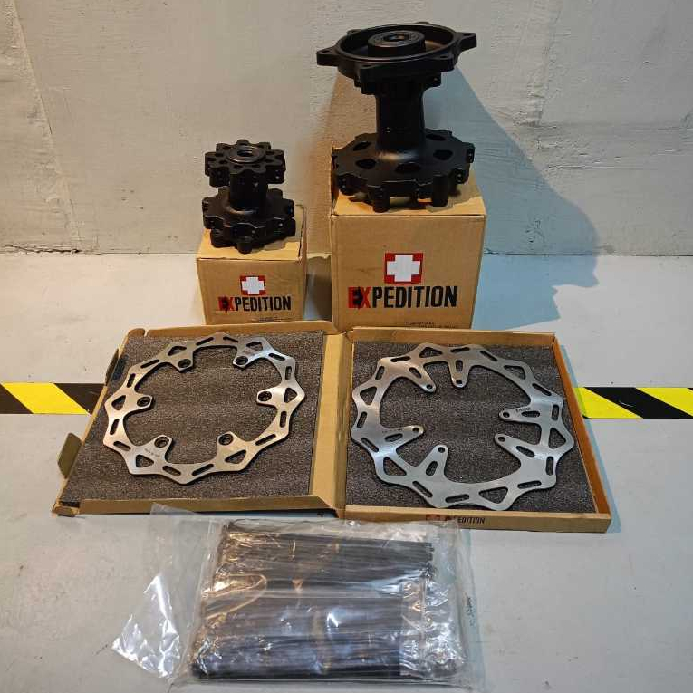 Yamaha WR155 expedition piston drum set front and rear + disc + spokes ...