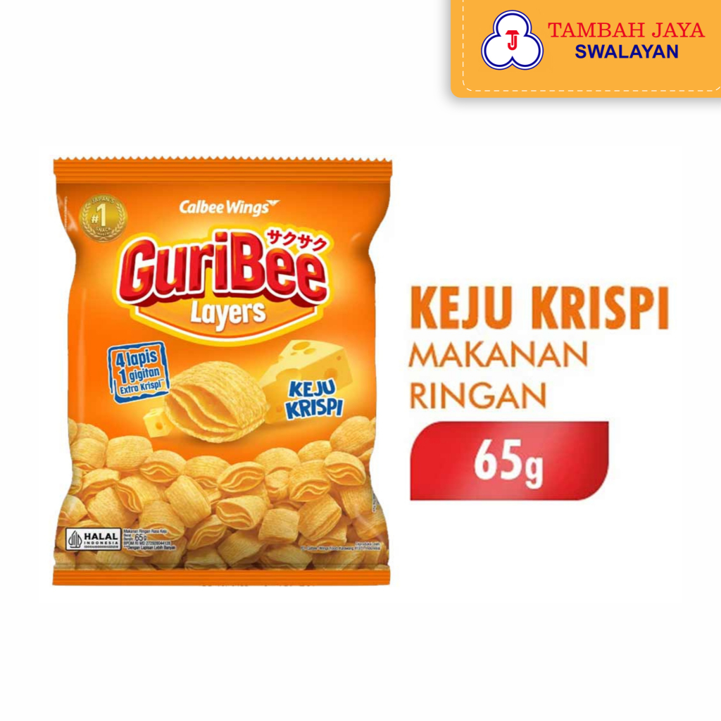 Guribee Layers Crispy Cheese Flavor 65gr- Guribee Snack | Shopee Malaysia