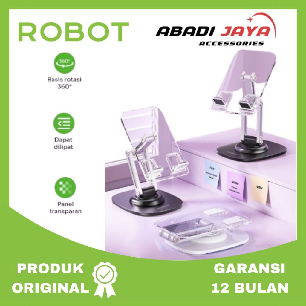 ROBOT Universal Transparent Stand Holder RT-US16 Phone Tablet Holder ...