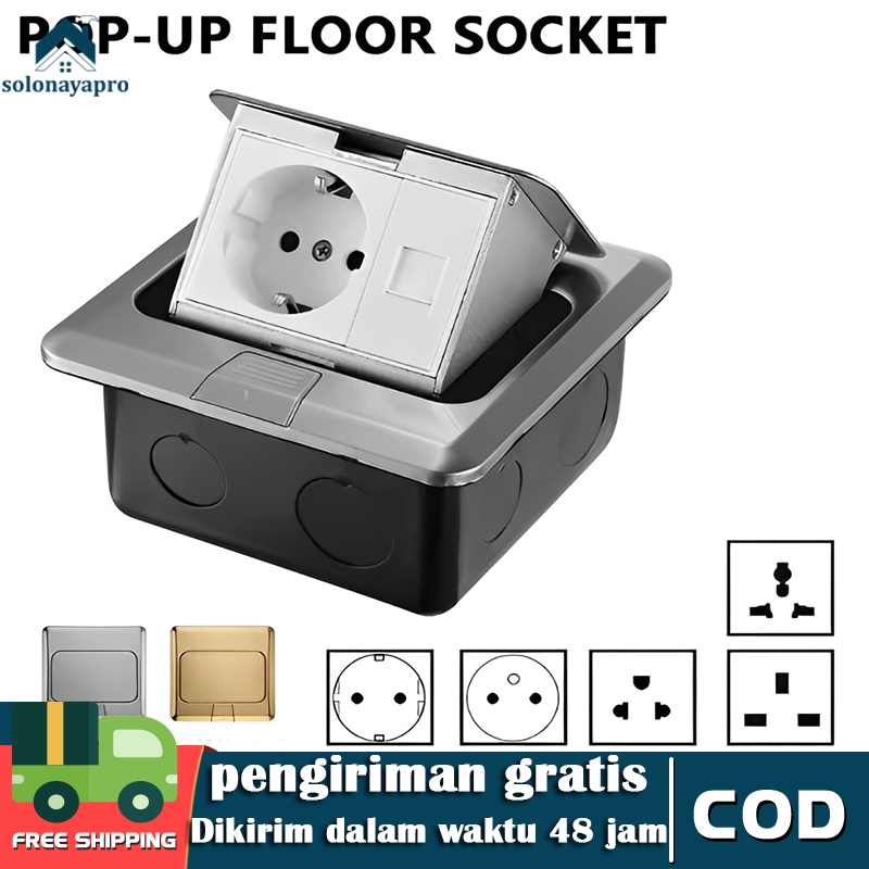 2 HOLE POP UP SOCKET TABLE CONTACT STOP / Desk outlet - Practical ...