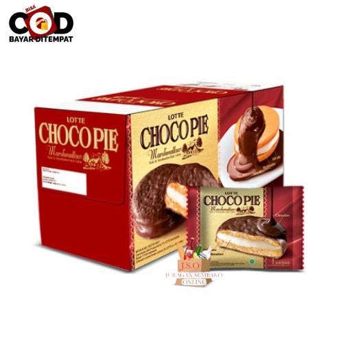 [ JSO ] Lotte Choco Pie Marshmallow Box lsi 12 x 26gr Sandwich Chocopie ...