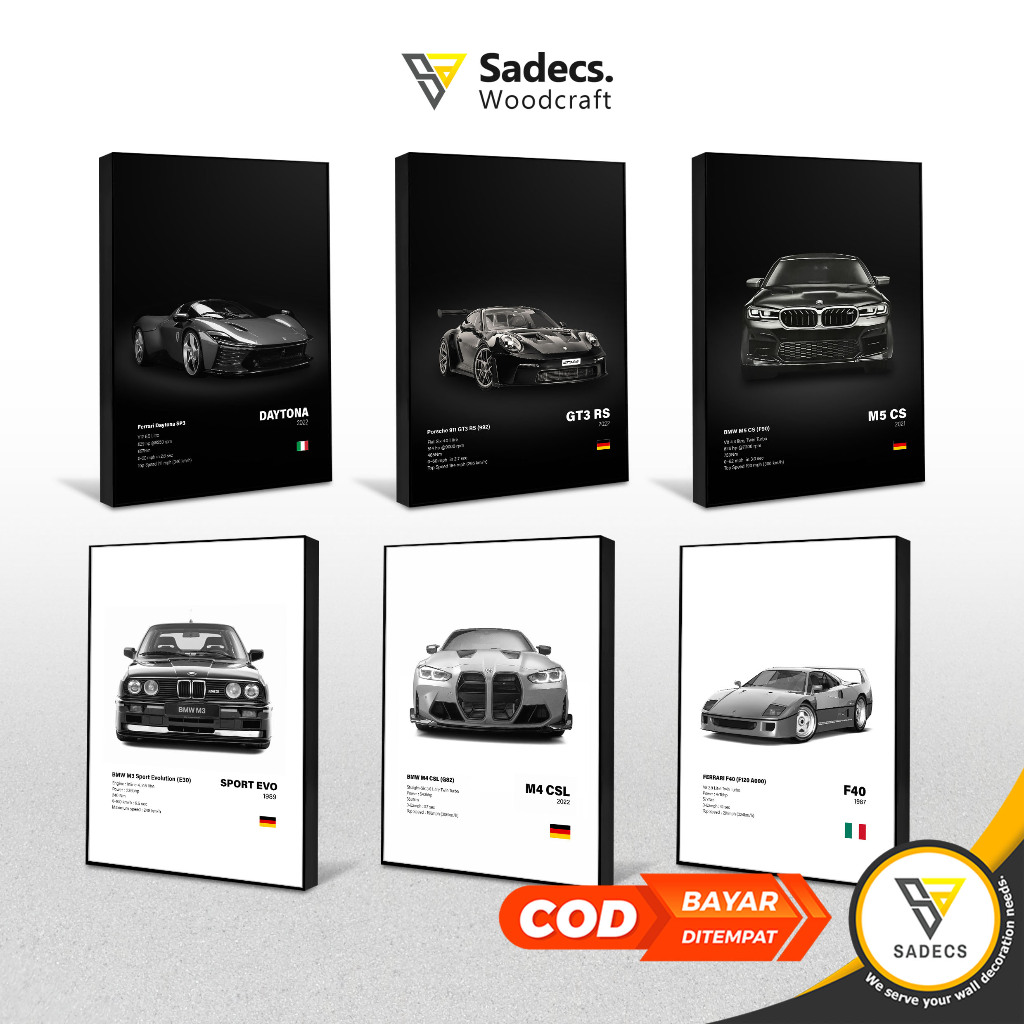 Supercar Fiber Frame Poster size 20x30 Cm (Frame Block) | Shopee Malaysia