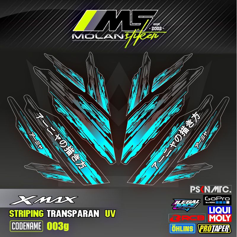 Decal Sticker Striping Transparent Variations Uv Xmax Connected Xmax New Xmax V2 Xmax Gen 2 ...