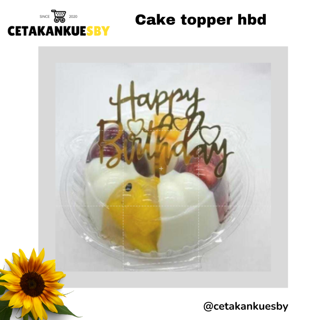 [CKS] Plastic HBD Cake Topper | Happy Birthday Cake Decoration Topper ...