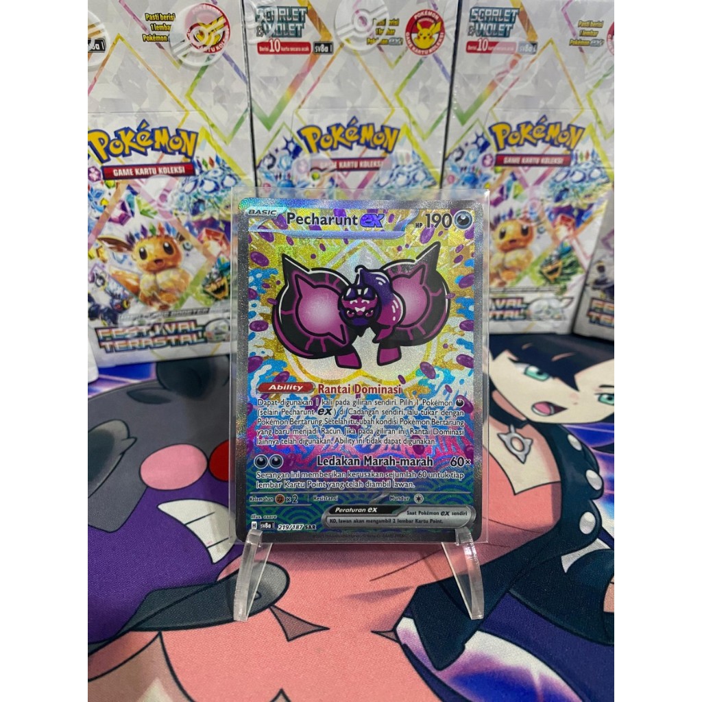 Pokemon TCG Indonesia SV8a Pecharunt ex SV8a 219/187 SAR | Shopee Malaysia