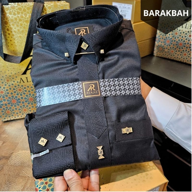 HITAM Alraz Black BARAKBAH Robe Exclusive premium Box | Shopee Malaysia